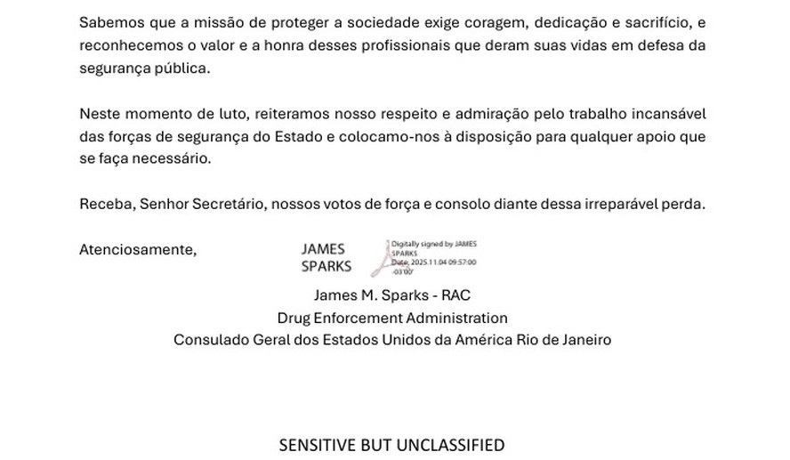 EUA enviam carta ao secretário de Segurança do Rio oferecendo 'qualquer ...