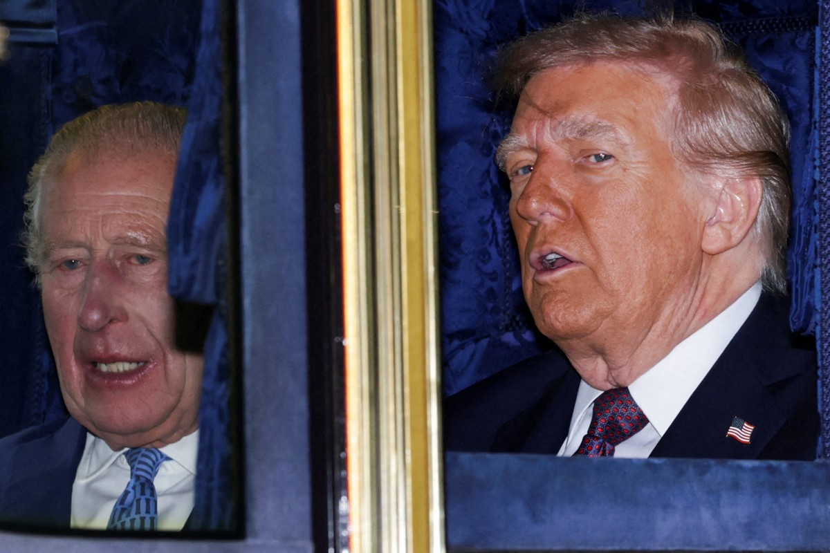 Trump se encontra com rei Charles III e família real britânica no Reino ...