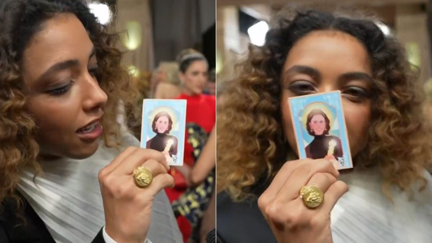 Alice Carvalho mostra 'Santa Nanda da Sorte', na torcida por 'O Agente ...