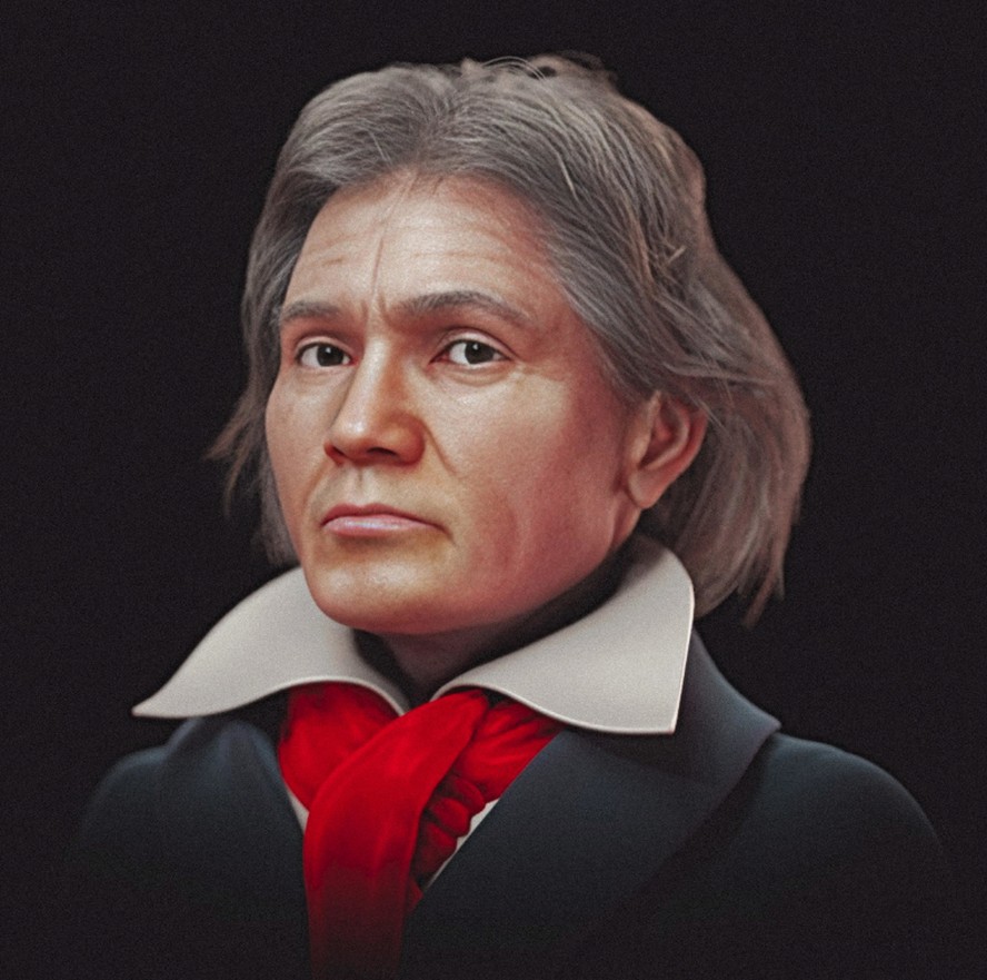 Brasileiro reconstrói rosto de Beethoven em 3D pela primeira vez