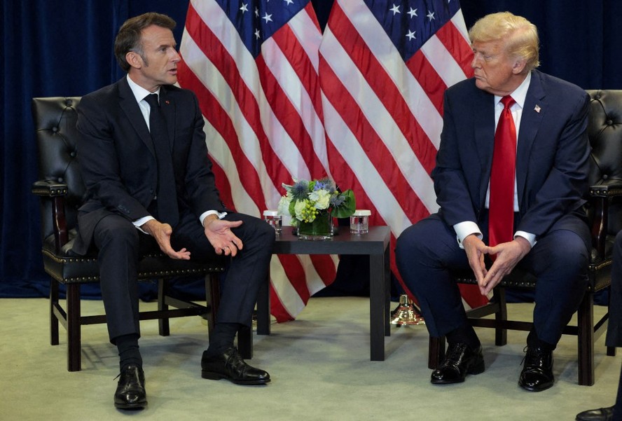 Trump ironiza Macron por não participar da guerra e cita 'soco' da ...